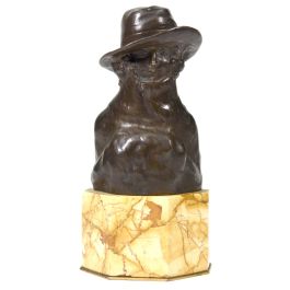 MARSEILLEANTIQUITES - Buste en bronze de Octave Lelièvre 1900 - œuvre d ...