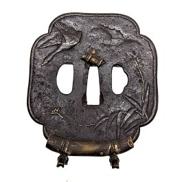 MARSEILLEANTIQUITES - Tsuba garde de Katana Japonais XVIIIème - œuvre d ...