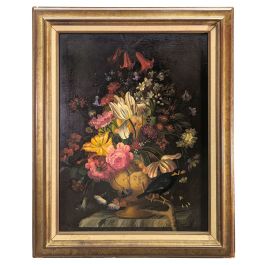 MARSEILLEANTIQUITES - Nature morte aux tulipes et corneille école ...