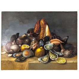 MARSEILLEANTIQUITES - Nature morte aux fruits de mer école Française ...
